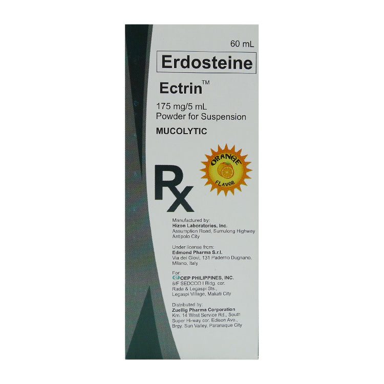 ECTRIN Erdosteine 175mg / 5mL Powder for Suspension 60mL price in the ...